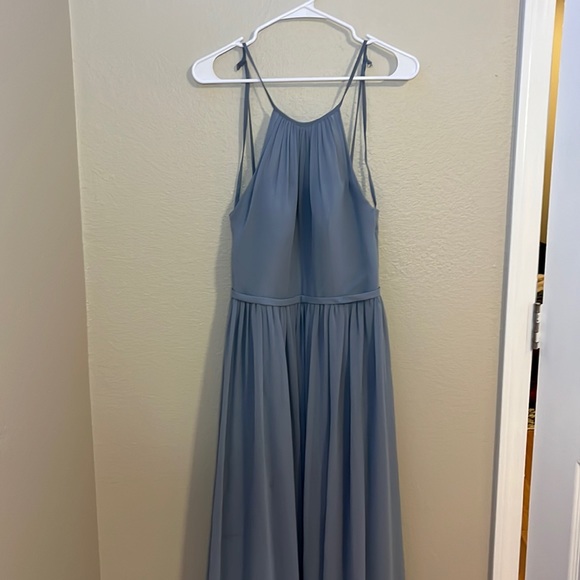 Azazie | Dresses | Azazie Light Blue High Neck Prom Dress | Poshmark